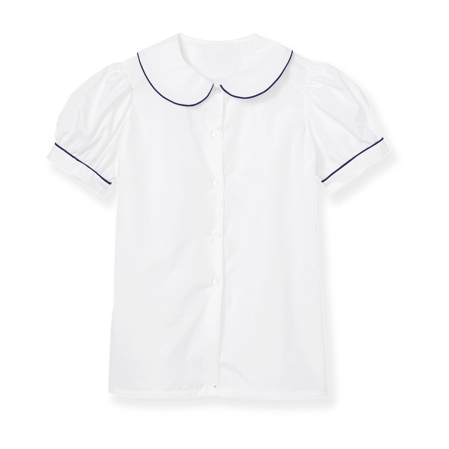 St. Pius X Short Sleeve Piped Peter Pan Blouse