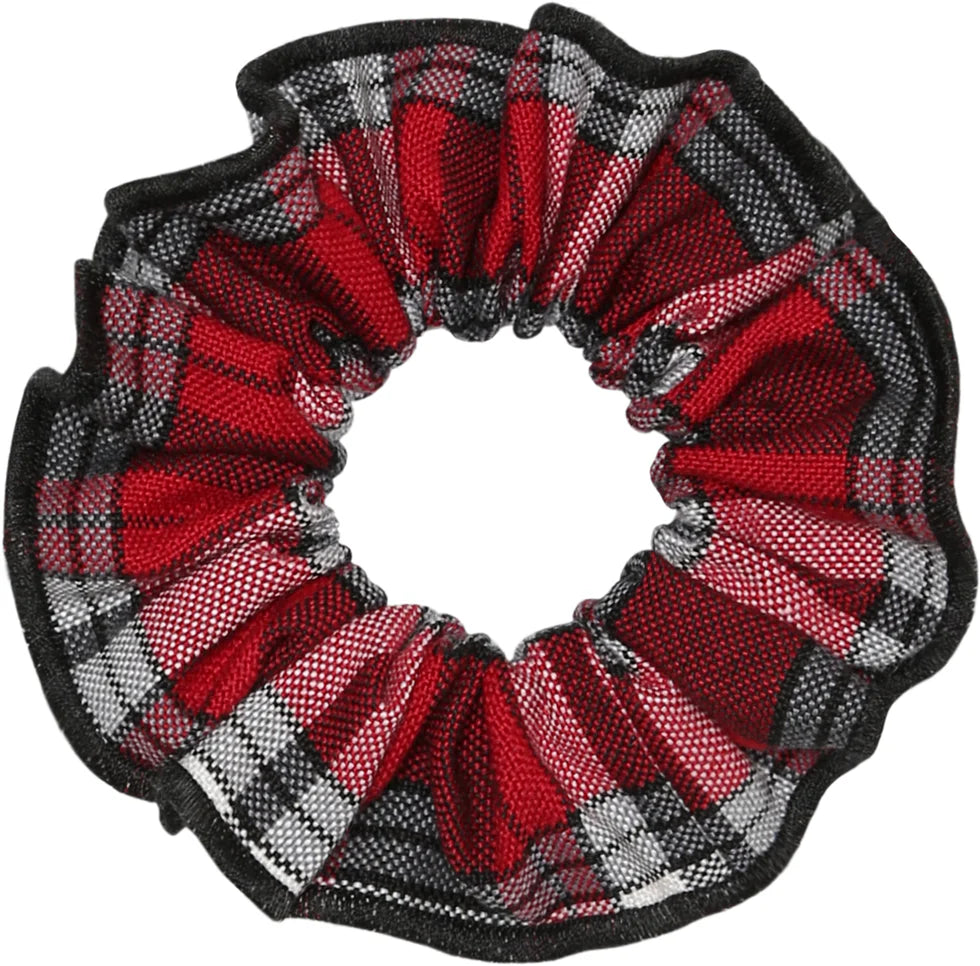 Plaid 69 Scrunchie w/Trim