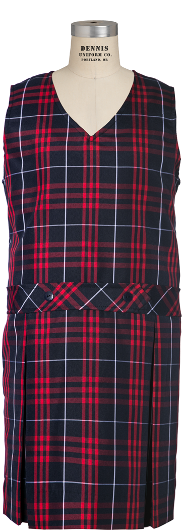 Hamilton Plaid V-Neck Drop Waist Shift