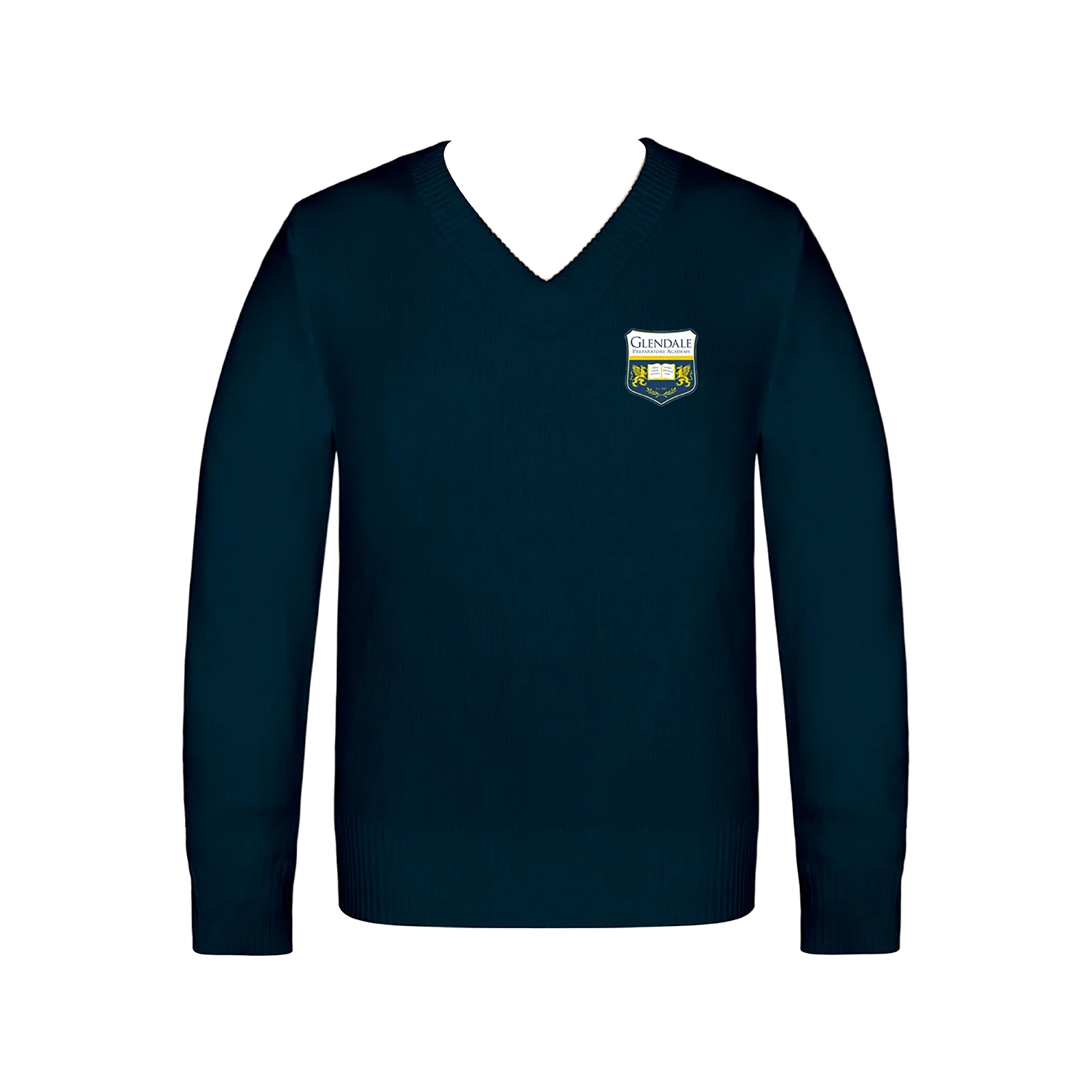 Glendale Prep Long Sleeve V-Neck Pullover Sweater- SIZE XL ONLY