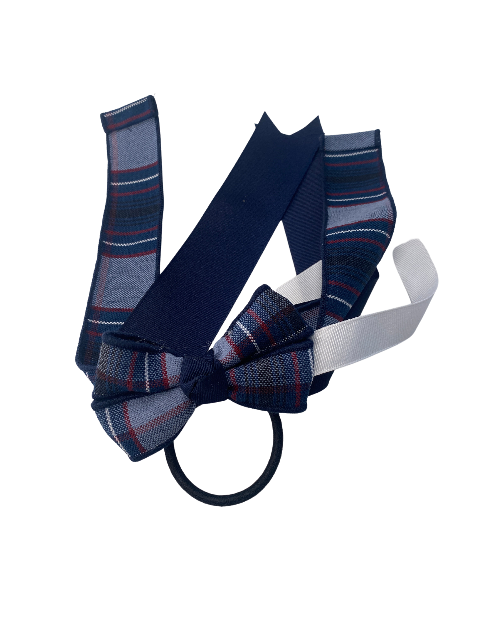 PLD82 Three-Layer Streamer w/Small Plaid Bow